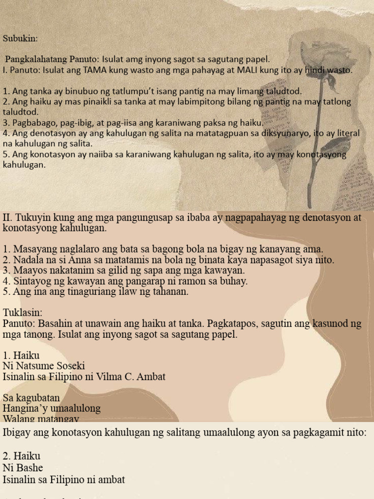 Filipino Modyul 3 | PDF