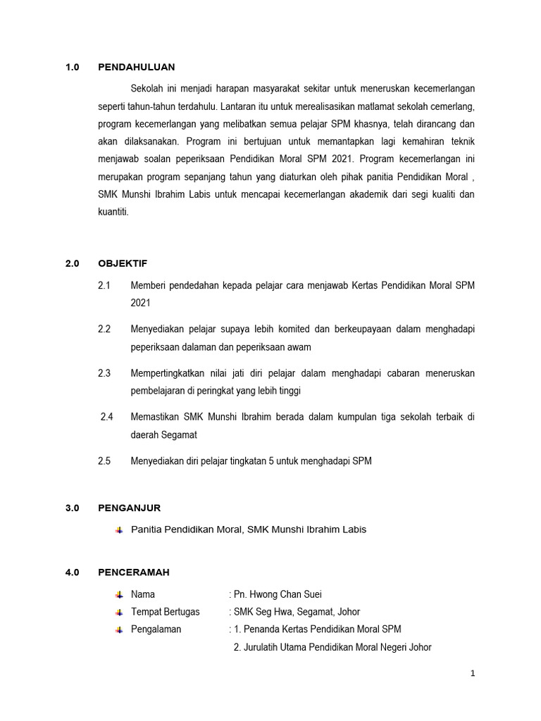 Program Kecemerlangan SPM PM | PDF