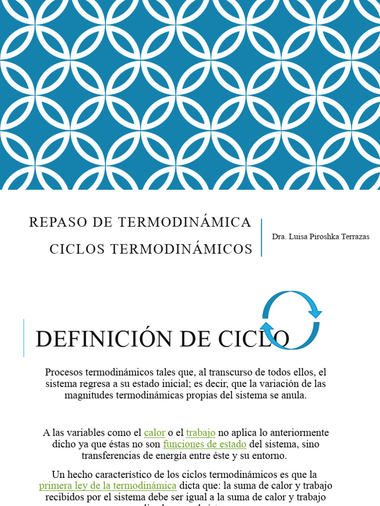 1.1 Ciclos Termodinámicos | PDF | Termodinámica | Cantidades fisicas