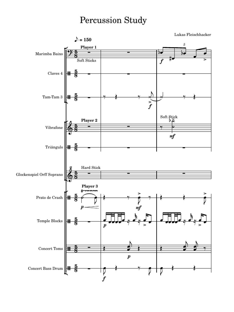 Percussion Study | PDF | Music Production | Music Technology