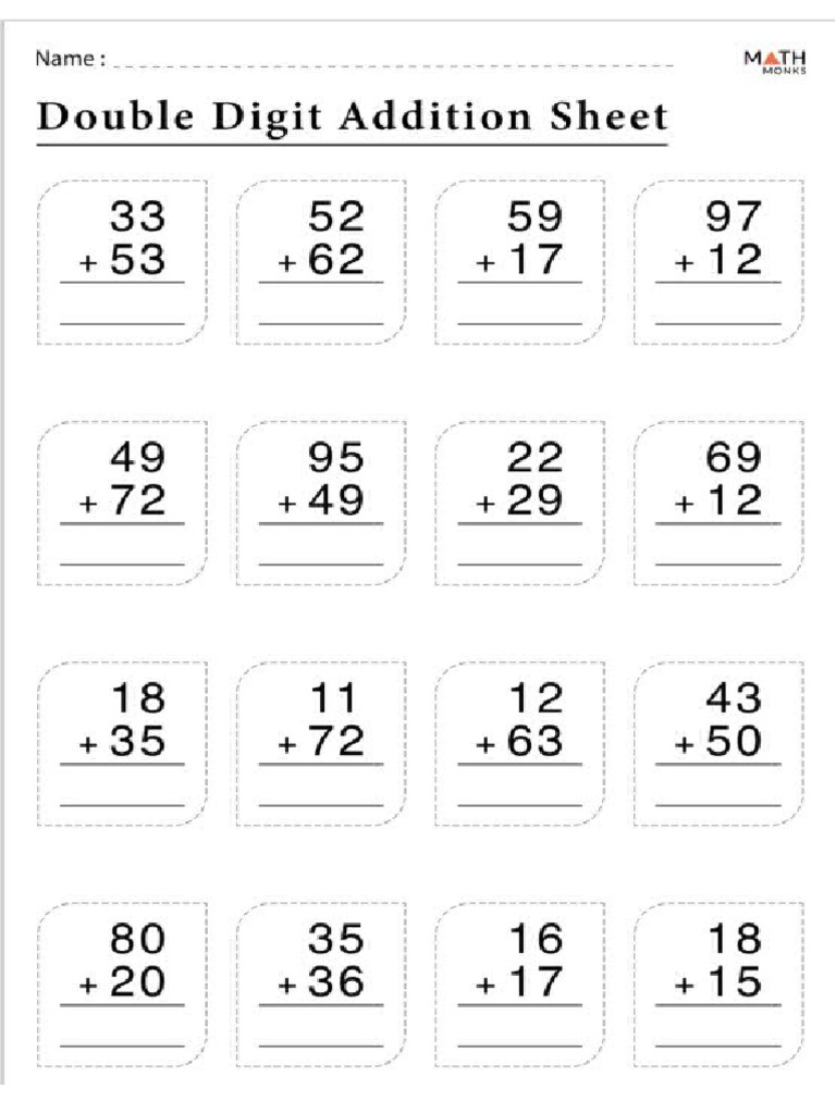 MATH 1 Worksheets | PDF