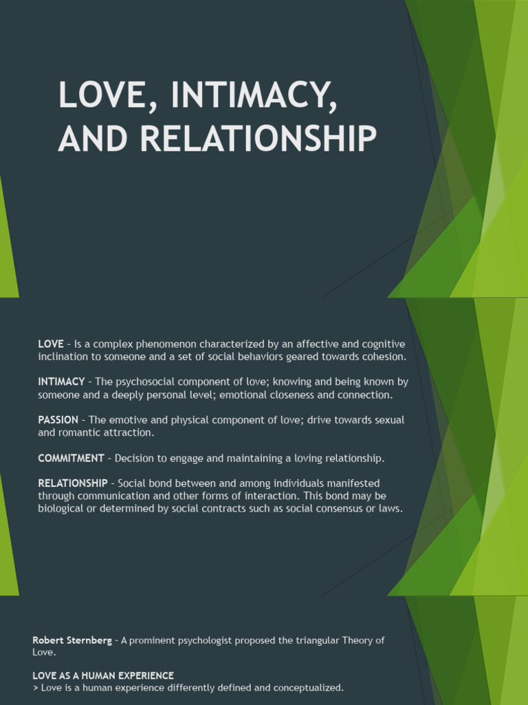 LOVE, INTIMACY, and RELATIONSHIP | PDF | Love | Emotions