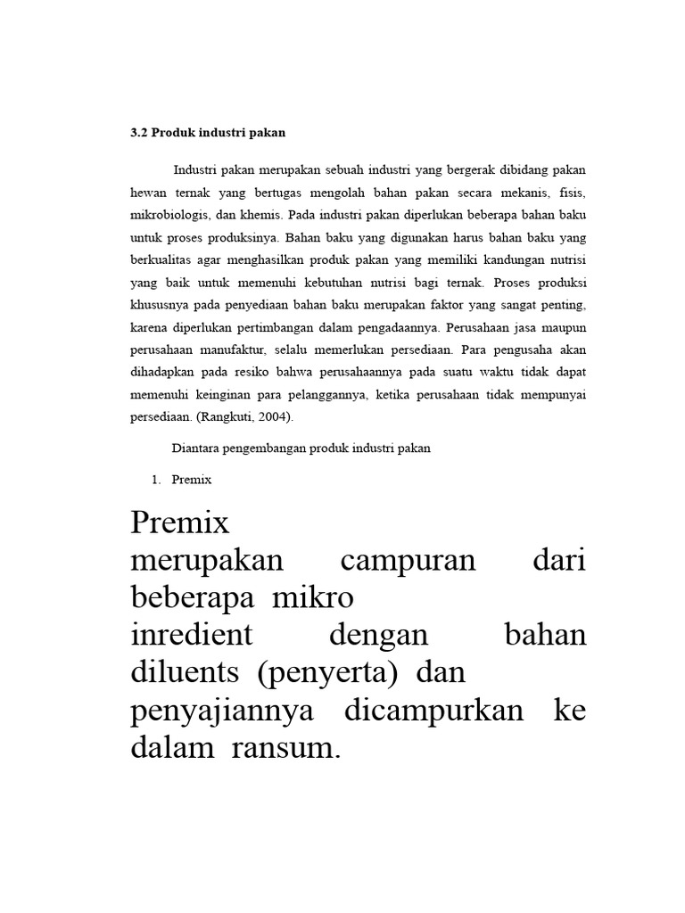 Industri Pakan Ternak | PDF