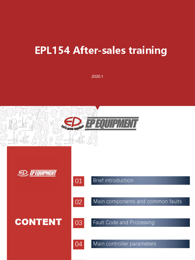 EPL154 After-Salestraining | PDF | Electric Motor | Brake
