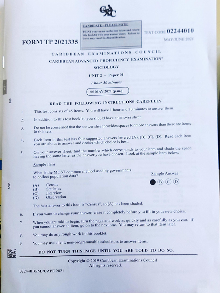 SOC UNIT 2 P1 2021 With Answers | PDF