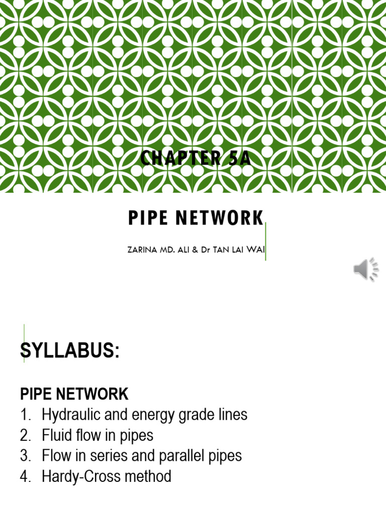 Chapter 5.1 - Pipe Network | PDF | Motion (Physics) | Fluid Mechanics