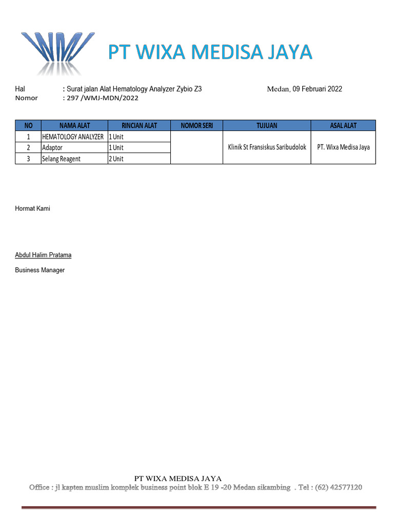 Form Surat Jalan | PDF