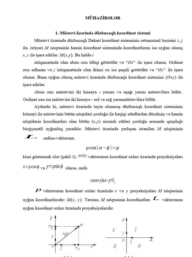 Analitik Hendese (Muhazire) Tam | PDF