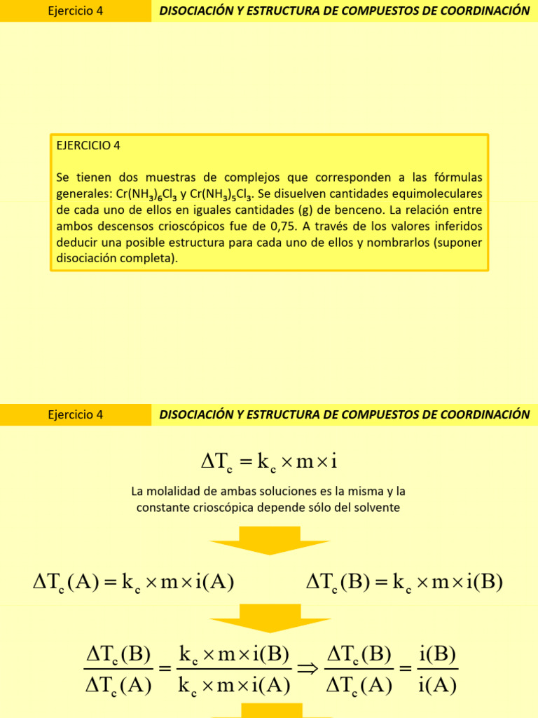 12 - Resolución de Ejs de Complejos Parte 1 | PDF | Amoníaco | Ligando