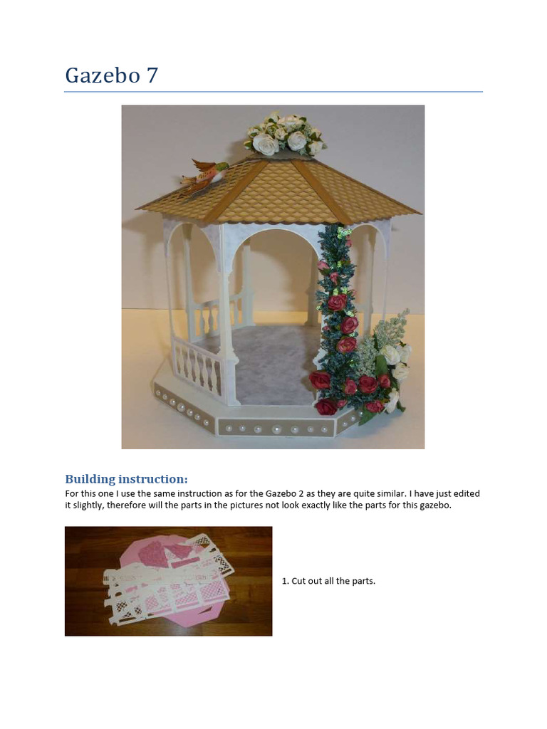 Gazebo 7 Assembly Instructions Guide | PDF | Home & Garden