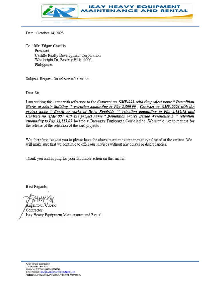 CASTILLE LETTER FOR RETENTION Final | PDF