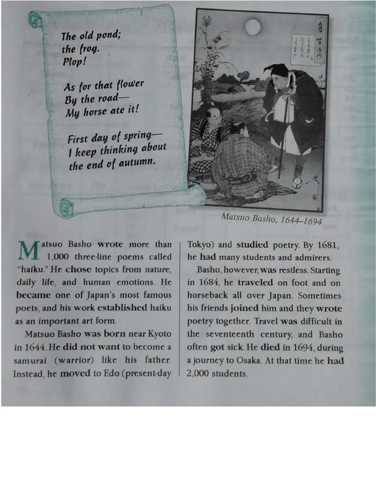 Biography of Matsuo Basho | PDF