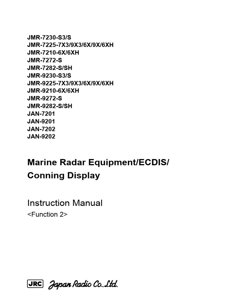 RADAR ECDIS INSTRUCTION MANUAL Function 2 | PDF | Navigation | Menu (Computing)