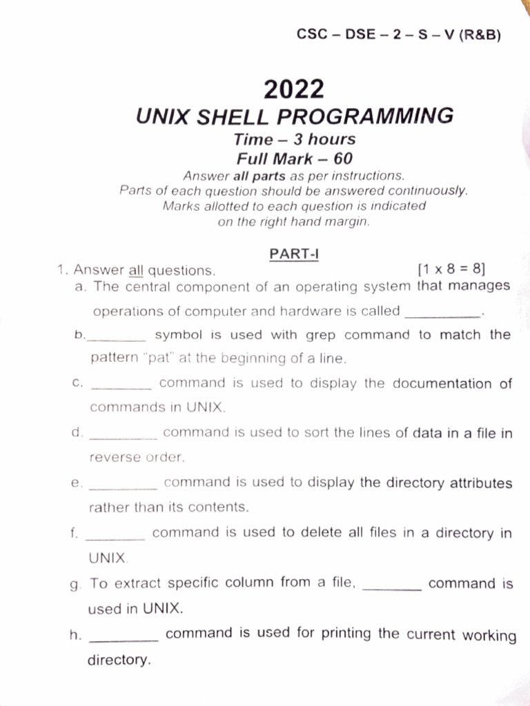 CS, DSE-2, 2022 5th | PDF | Computer File | Shell (Computing)