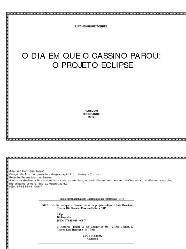 O Cassino e o Projeto Eclipse | PDF | Sol | Lua