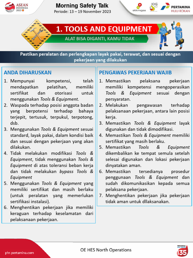 Safety - Tools and Equipment Dan Safe Zone Position | PDF