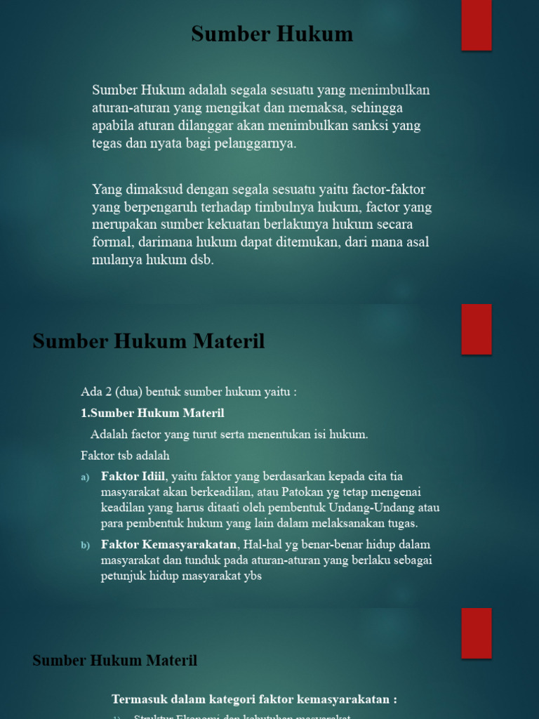 Sumber Hukum: Materil & Formil | PDF