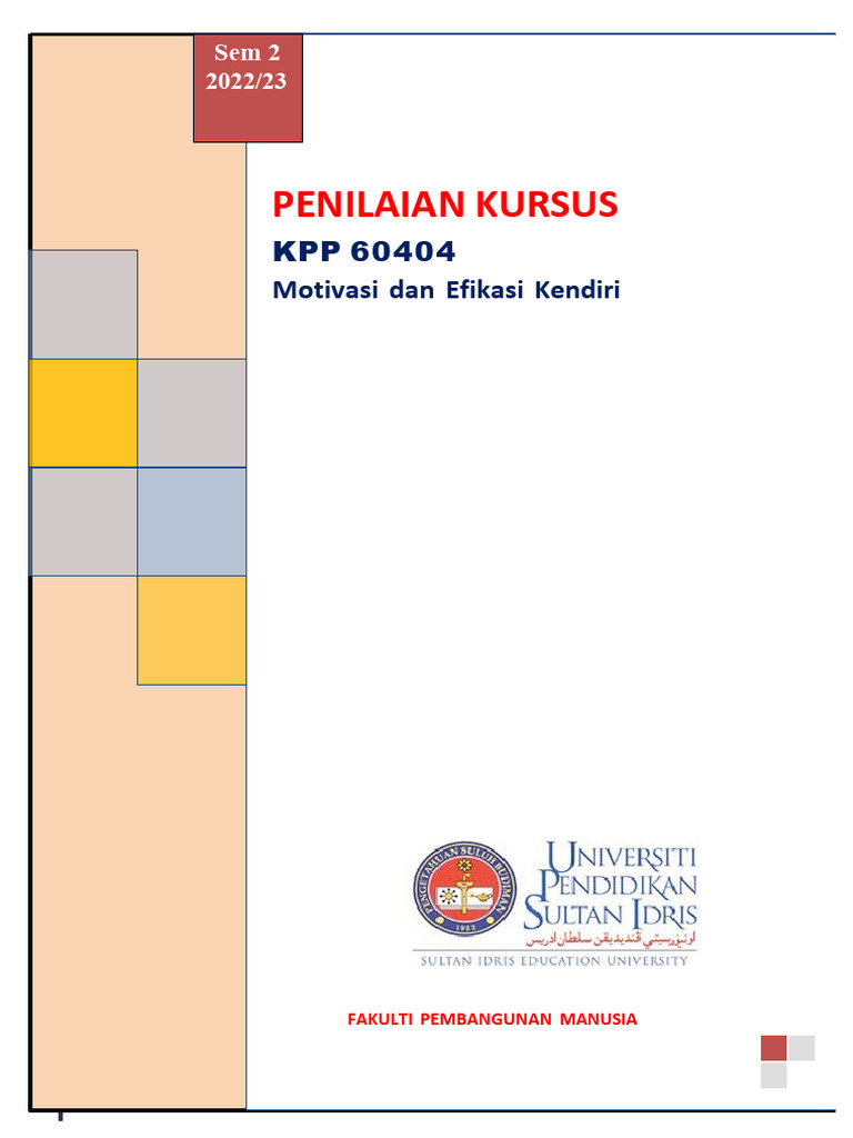21 Okt PENILAIAN KURSUS KPP 60404 | PDF
