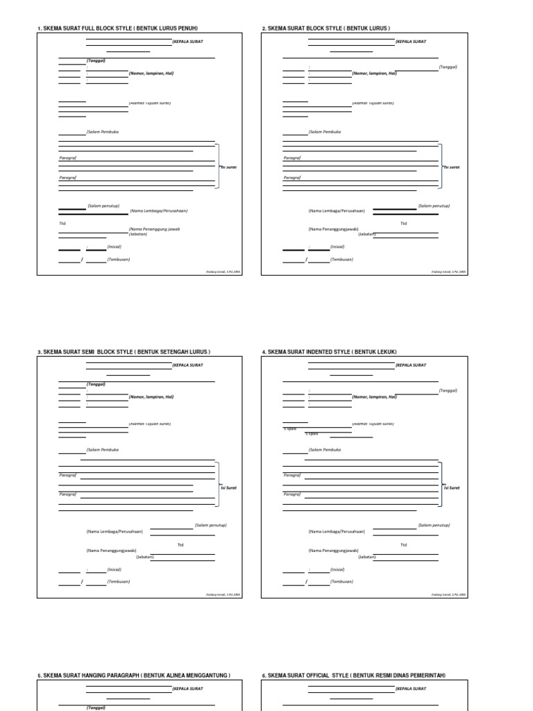 Skema Bagan Surat f4 | PDF