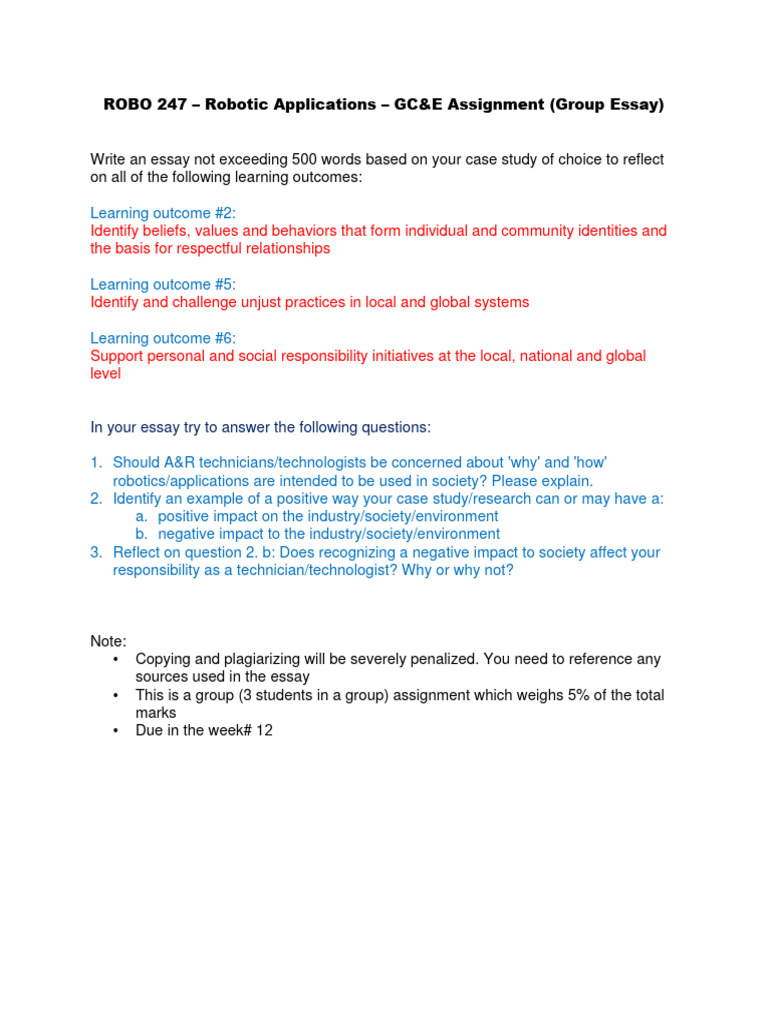 GC&E Assignment - 2023W | PDF | Career & Growth | Art