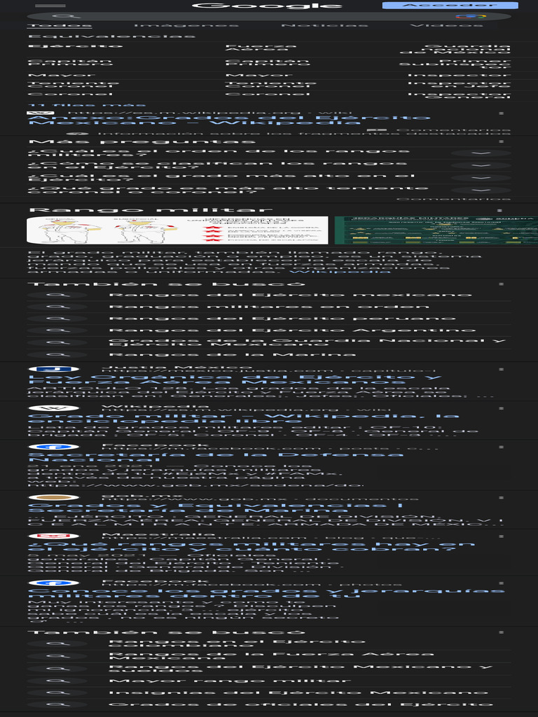 Rangos Del Ejército - Buscar Con Google | PDF | Oficial general | Coronel