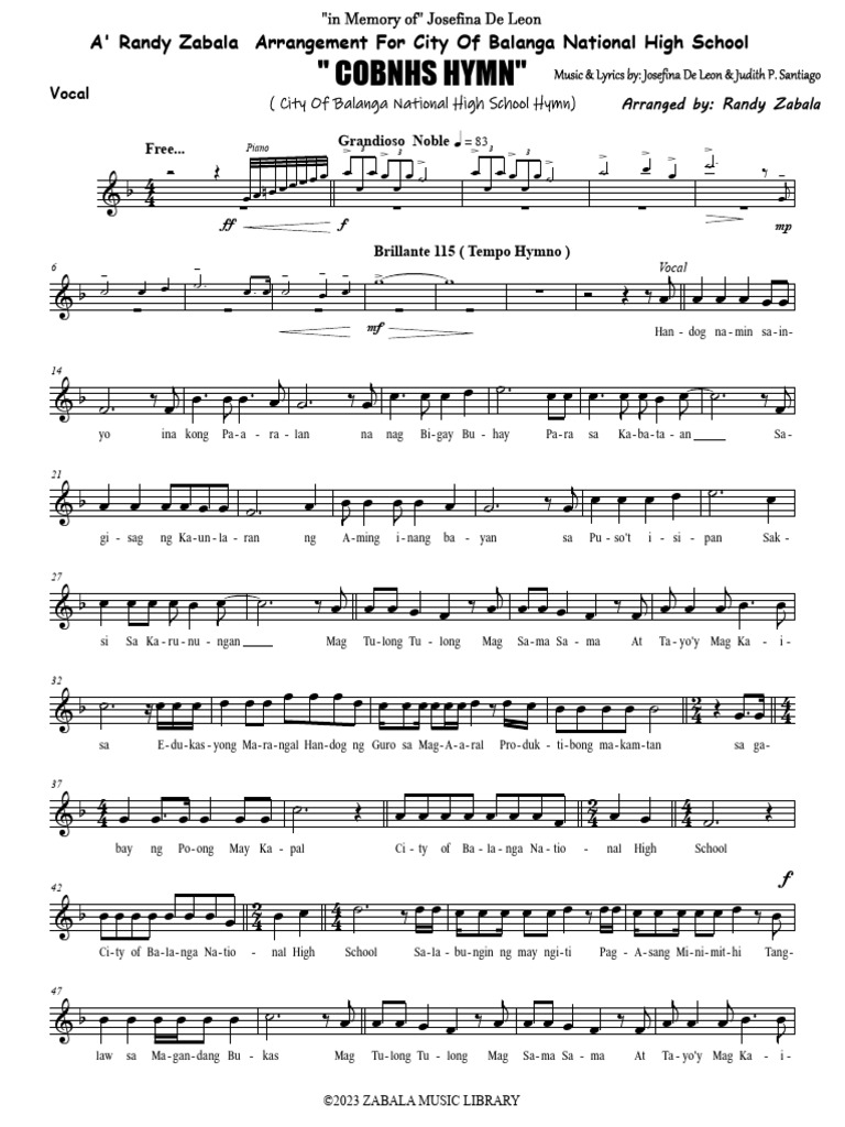 COBNHS (Vocal&Lyrics) | PDF