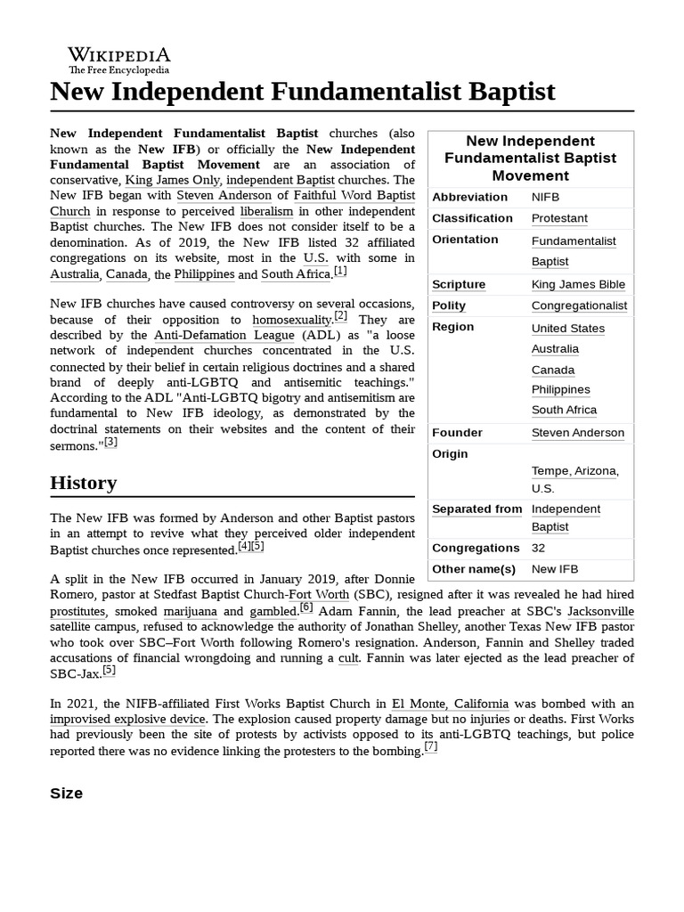 New Independent Fundamentalist Baptist | PDF | Christian Denominational ...