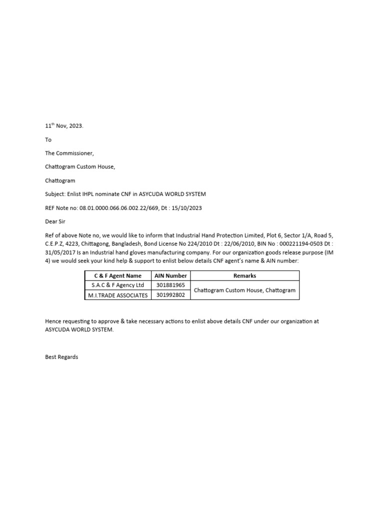 Im4 CTG Customs CNF Enlistment | PDF
