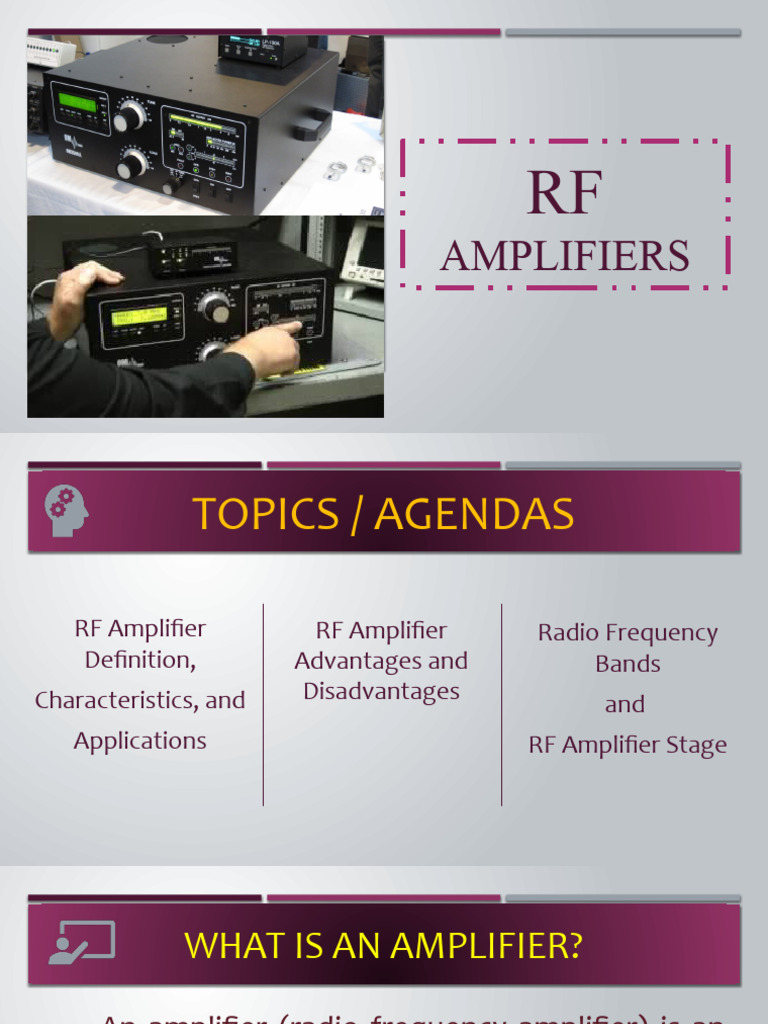 RF Amplifiers | PDF | Amplifier | Radio