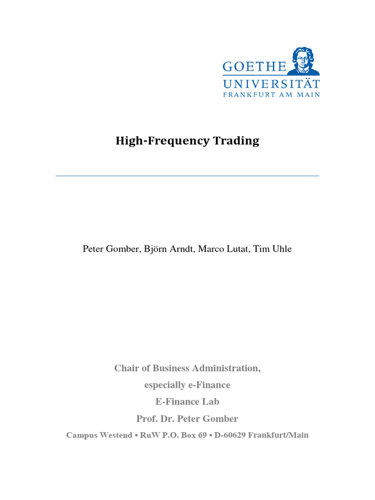 High Frequency Trading en | PDF | High Frequency Trading | Algorithmic ...