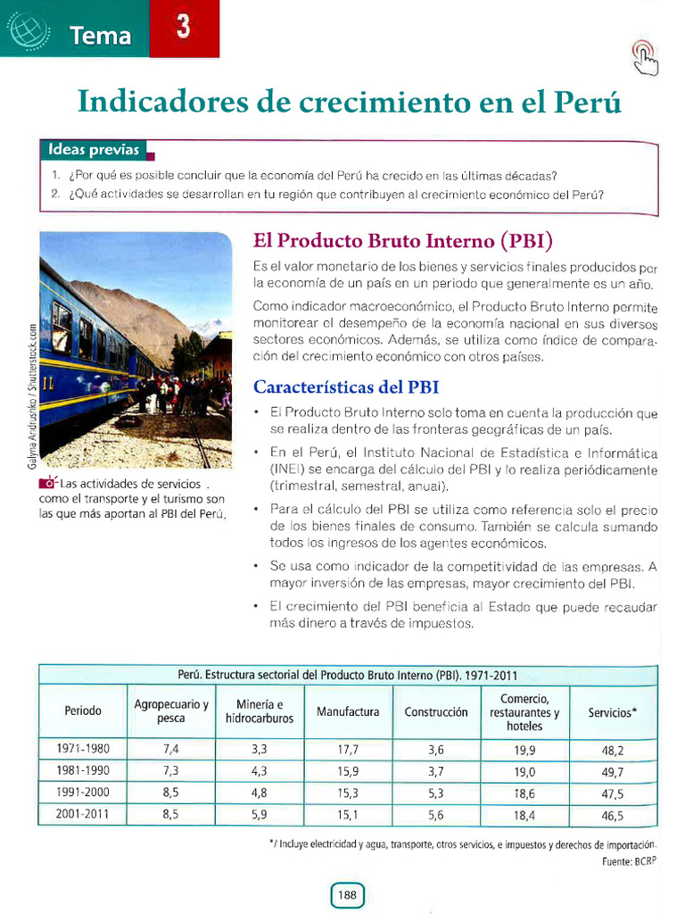 CC - Ss. 4° - Eda 8 - Tema 3 - Indicadores Del Crecimiento Económico | PDF
