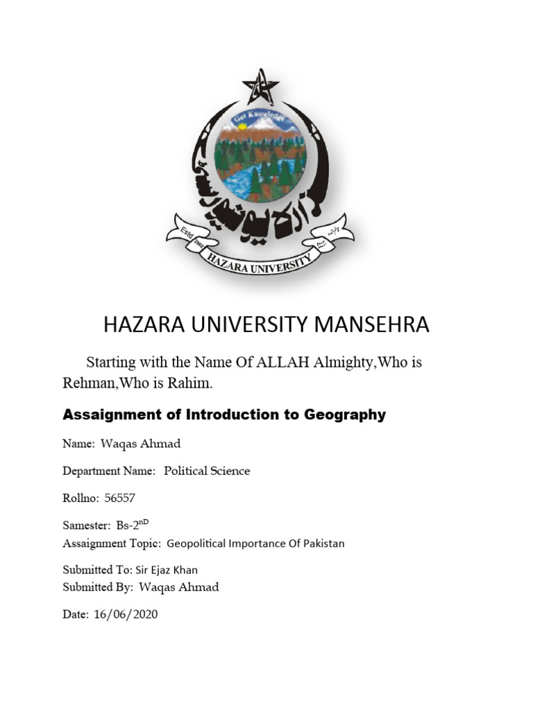 Geopolitical Significance of Pakistan | PDF | Pakistan | Afghanistan