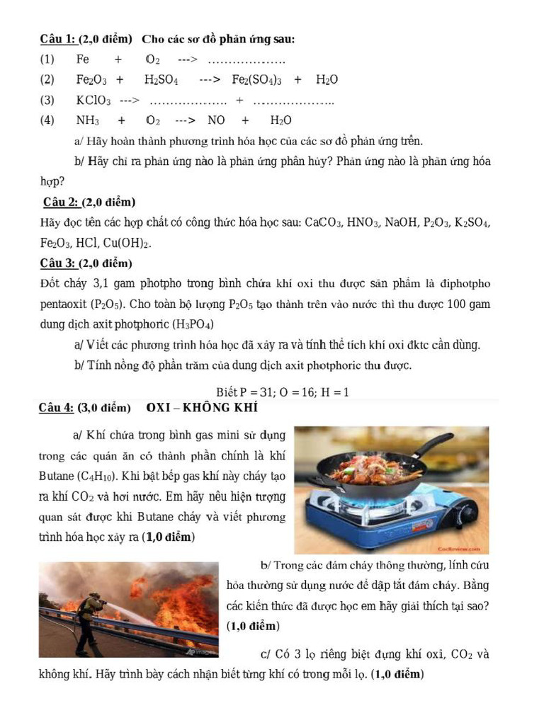 Đề 10- HÓA 8 HKII- in 7 bản-2 mặt | PDF