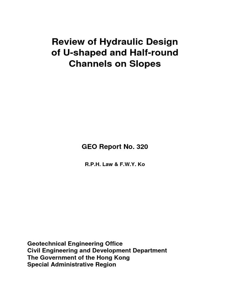 Review of Hydraulic Design of U Shaped and Half Rounded Channels On ...