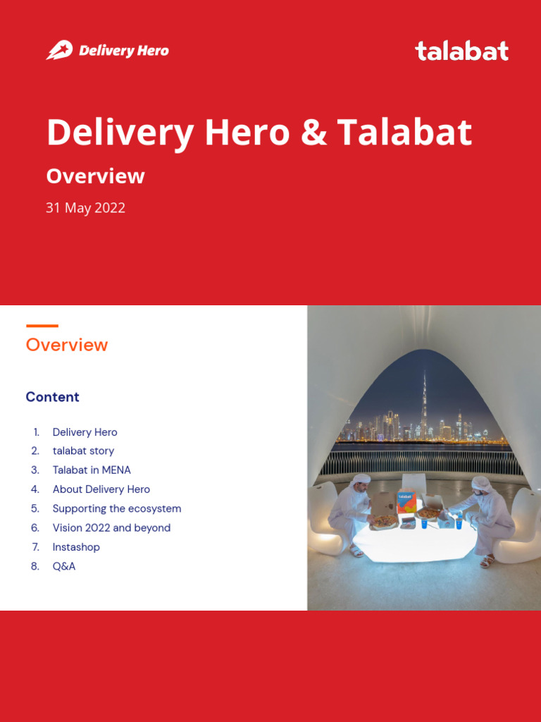 Talabat & Delivery Hero Overview 2022 | PDF | Dubai