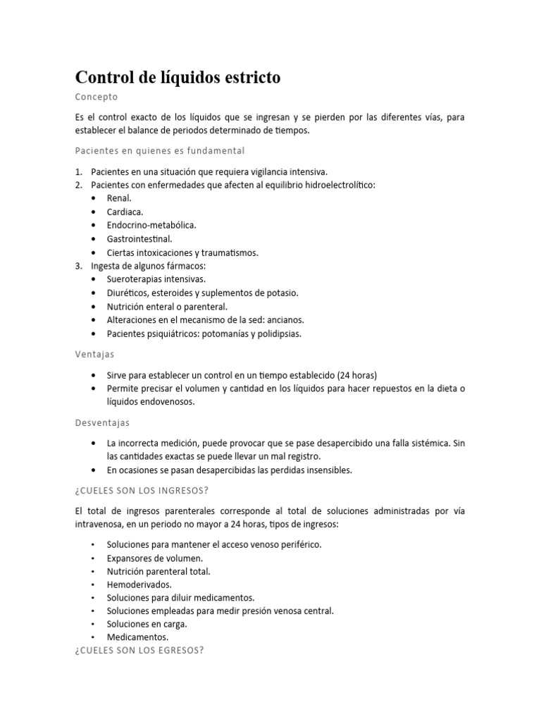 Control de Líquidos Estricto | PDF | Medicamentos con receta ... Control de Líquidos Estricto | PDF | Medicamentos con receta ...