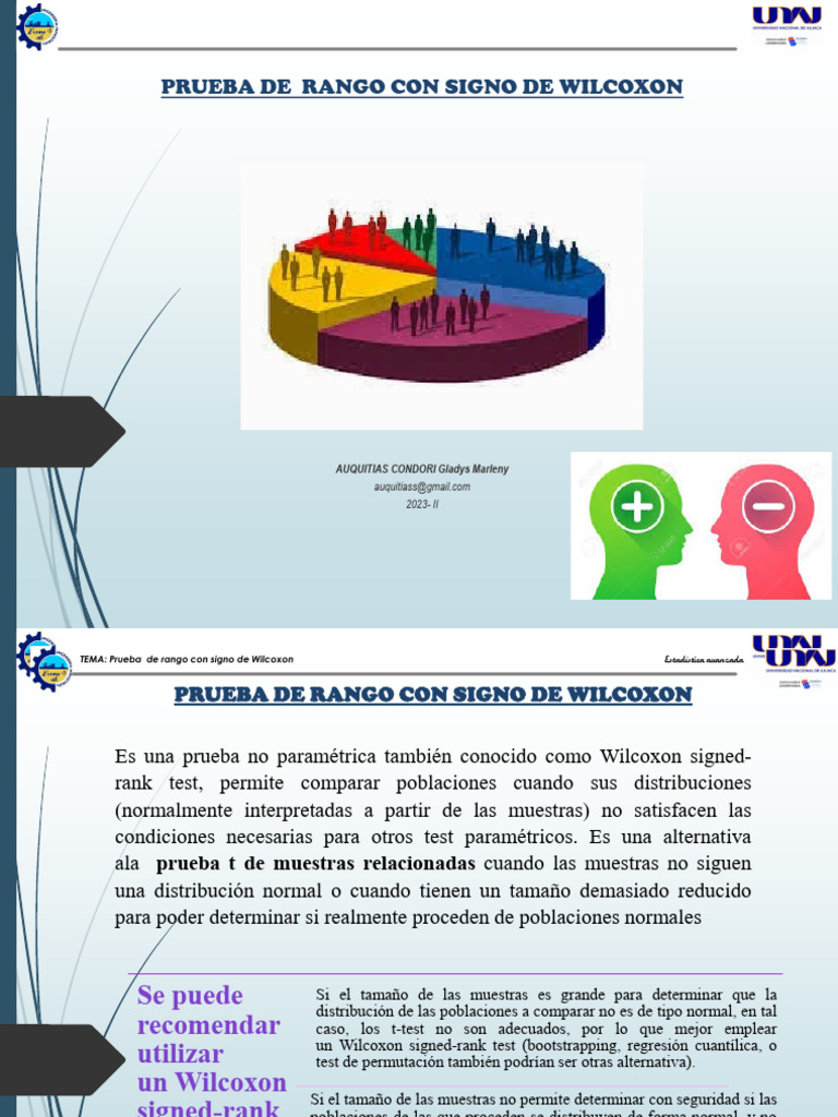 Prueba Wilcoxon - 01 | PDF | Prueba T de Student | Estadísticas