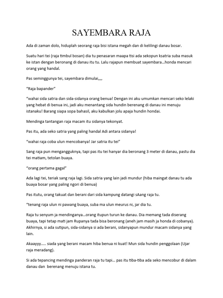 Sayembara Raja | PDF