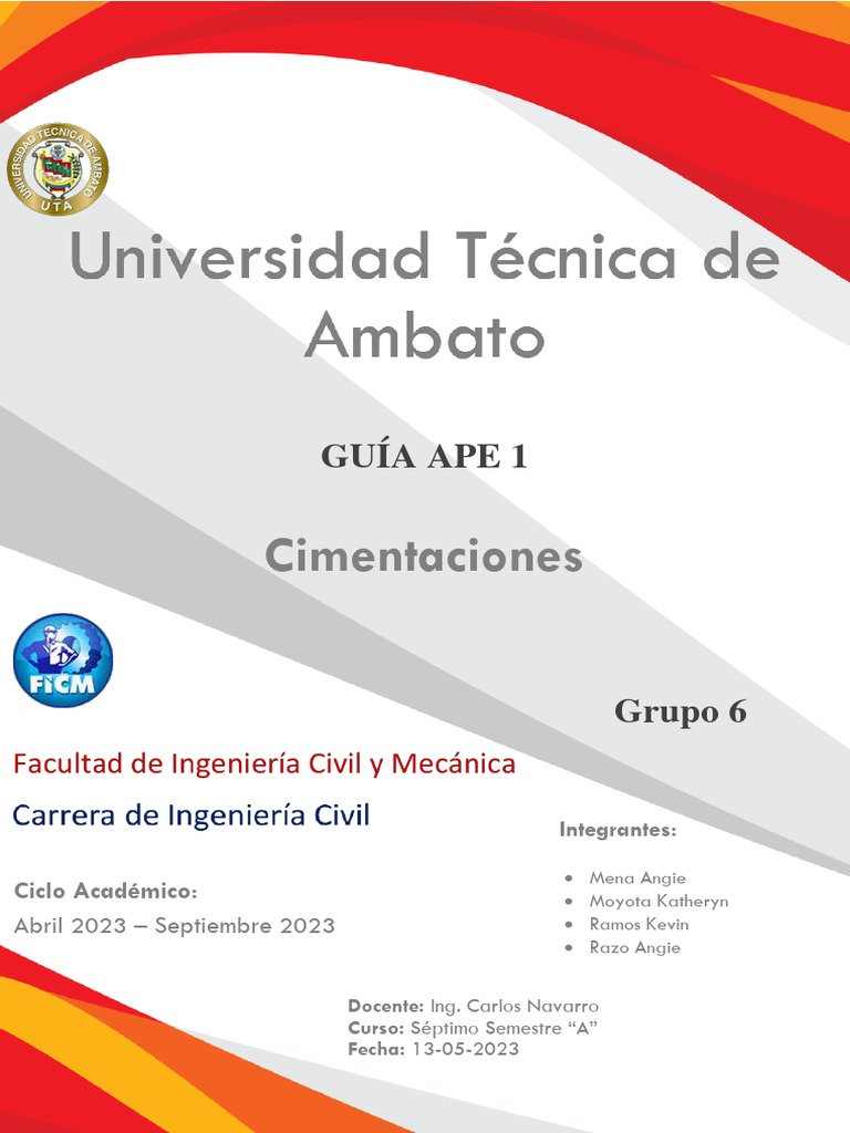 Grupo #6 (Guía APE 1) | PDF | Fundación (Ingeniería)