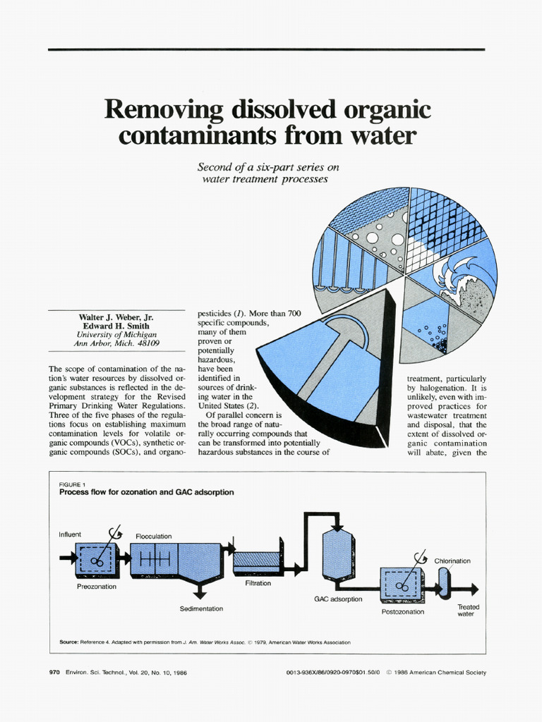 Removing Dissolved Organic Contaminants From Water: Second of A Sir ...