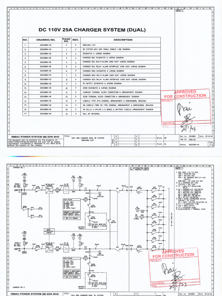 110V 25A DC Charger Drawing Signed | PDF