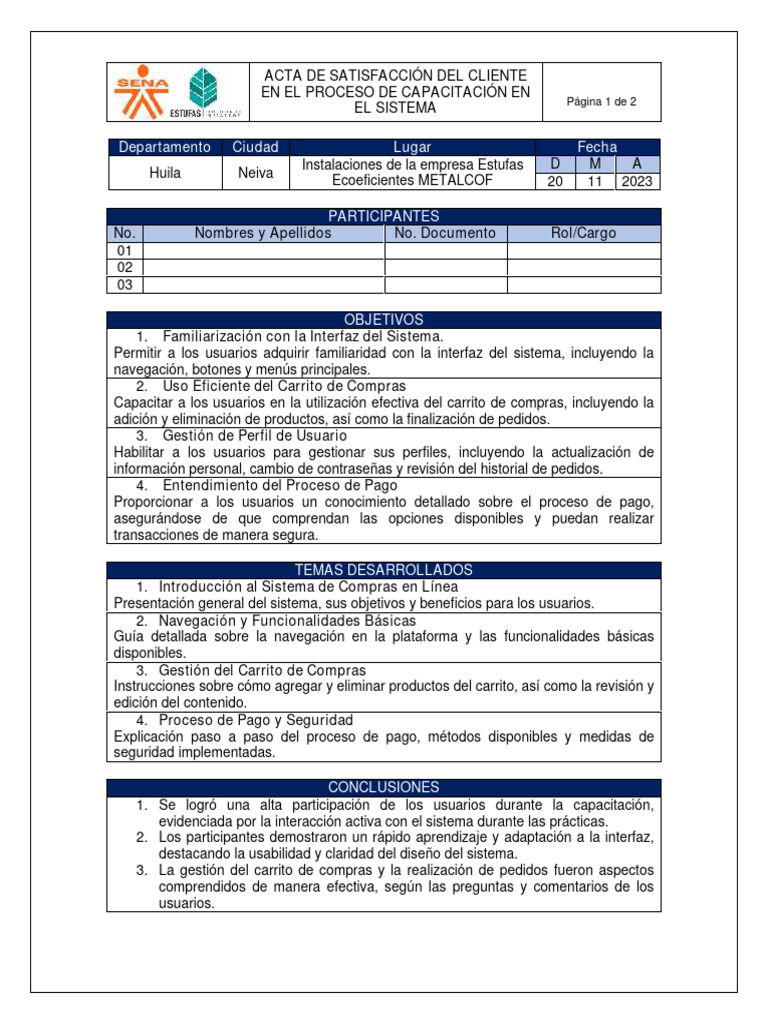 Ga10-220501097-Aa13-Ev01 - Acta de Satisfacción Del Cliente en El Proceso de Capacitación en El ...