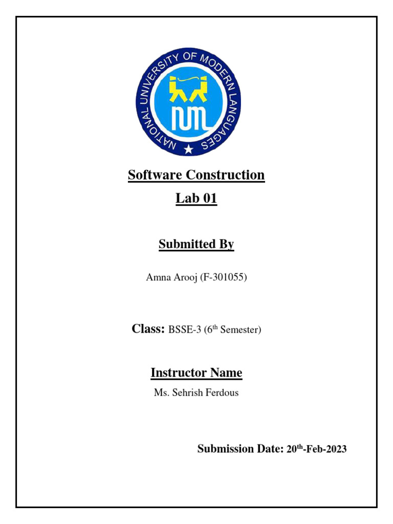 Amna Arooj Lab 1 | PDF