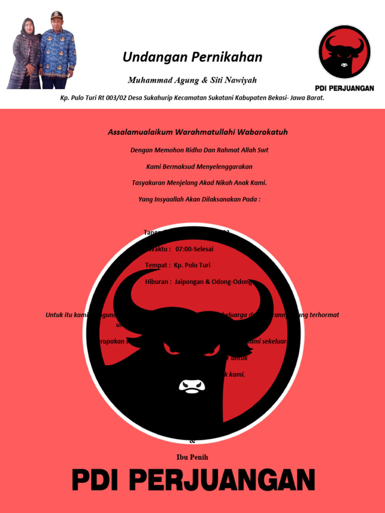 Undangan Pernikahan Partai | PDF