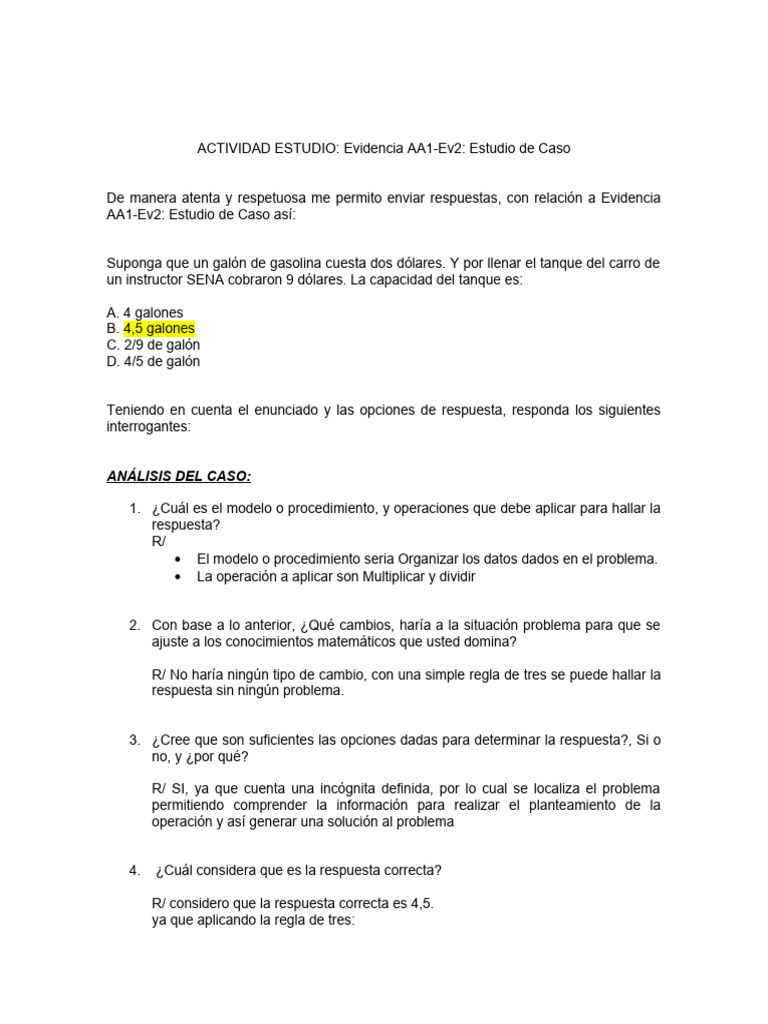 Evidencia AA1-Ev2 Estudio de Caso DFDFD | PDF | Caso de estudio | Ciencia cognitiva