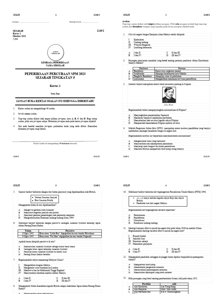 Sej k1 Sabah 2023 | PDF
