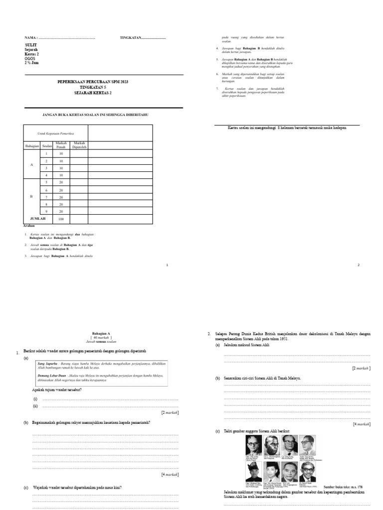 Sej k2 Sabah 2023 | PDF
