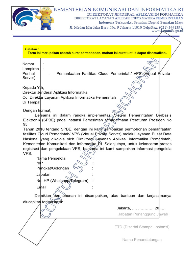 Dokumen Spesifikasi Teknis VPS Diskominfo Karimun | PDF