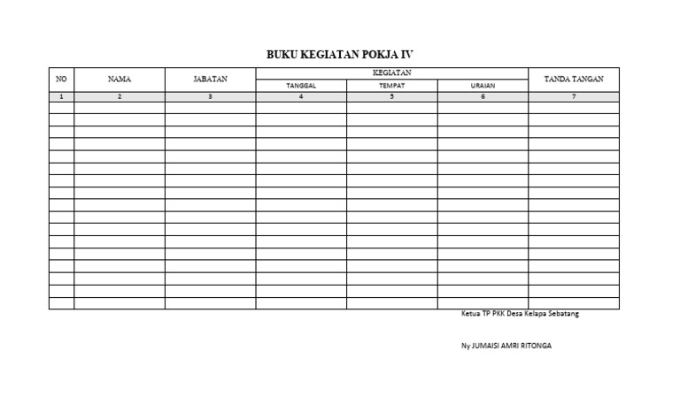 Buku Kegiatan Pokja IV | PDF