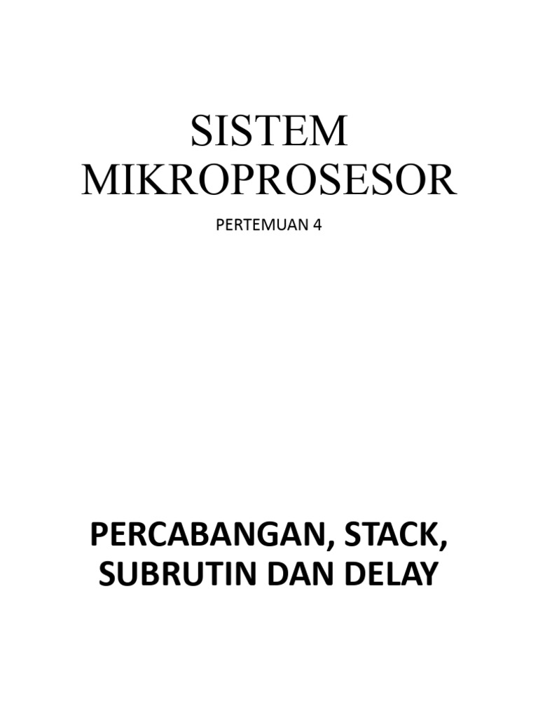 Sistem Mikroprosesor 3 | PDF | Komputer